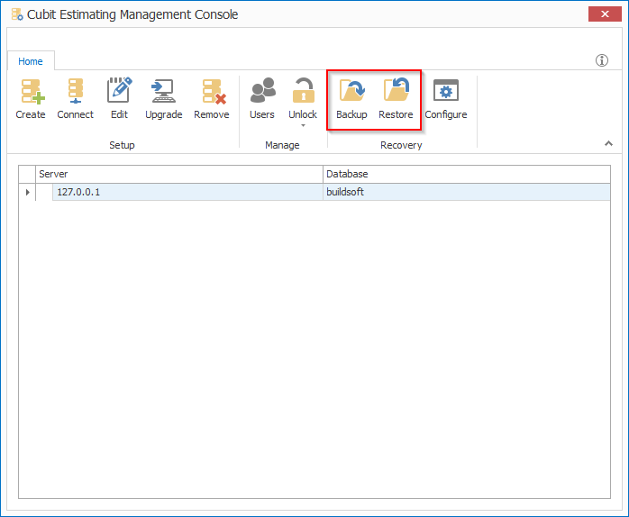 Cubit Estimating Backup Configuration – Buildsoft Help Center