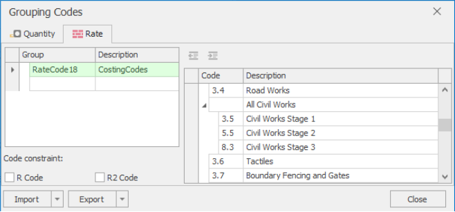 Group Codes Heading – Buildsoft Support